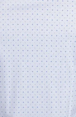 W.R.K Slim Fit Metro Diamond Reworked Dress Shirt - White/blue