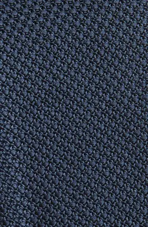 BOSS Solid Knit Silk Tie - Dark Blue