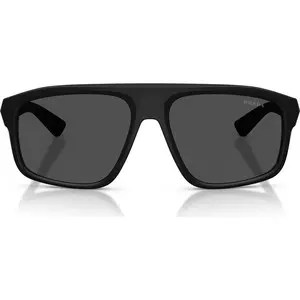 Prada 59mm Shield Sunglasses - Matte Black/dark Grey