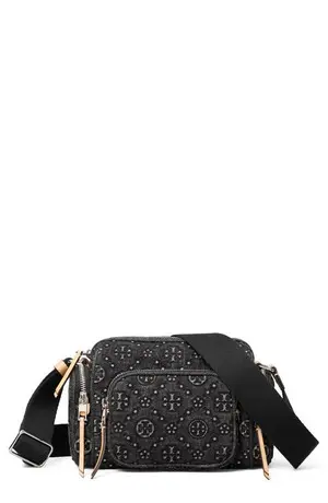 Tory Burch T Monogram Denim Pocket Crossbody Bag - Black