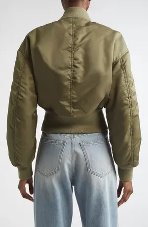 Saint Laurent Cropped Bomber Jacket