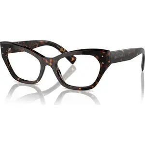 Dolce & Gabbana 54mm Cat Eye Optical Glasses - Tortoise