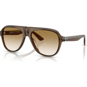 Oliver Spencer 54mm Pilot Optical Glasses - Dark Brown