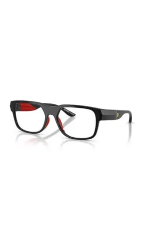 SCUDERIA FERRARI 57mm Irregular Optical Glasses - Black/red