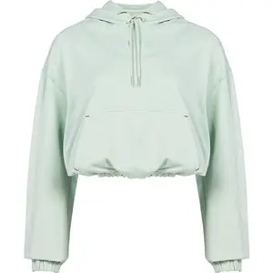 PCFG Free Heaven Crop Hoodie - Light Green Surf Spray