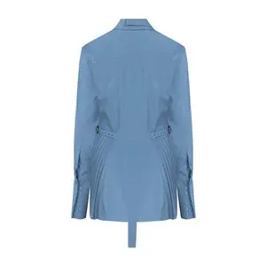 PCFG Free Heaven" Pleated Mini Shirt Dress - Blue