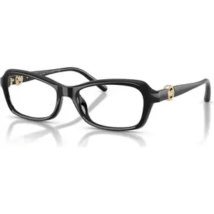 Michael Kors 54mm Round Eyeglasses - Black