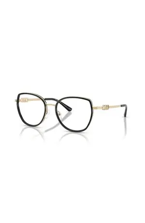 Michael Kors 53mm Round Eyeglasses - Black
