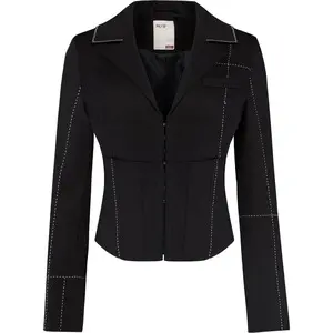 PCFG Free Heaven Stitch Detail Corset Blazer - Black