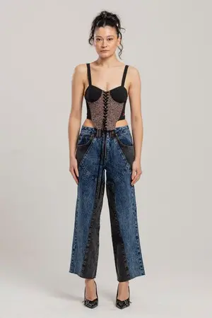 PCFG Free Heaven Leopard Corset Top