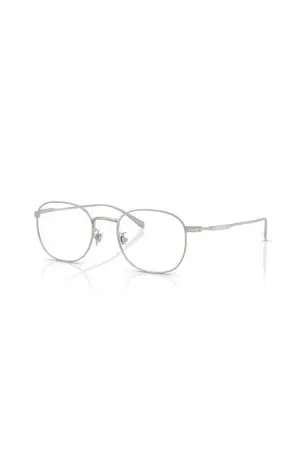 Brooks Brothers 50mm Round Optical Glasses - Silver