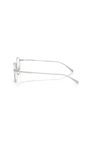Brooks Brothers 50mm Round Optical Glasses - Silver