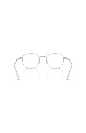 Brooks Brothers 50mm Round Optical Glasses - Silver