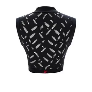 PCFG Cropped Ripped Knit Top