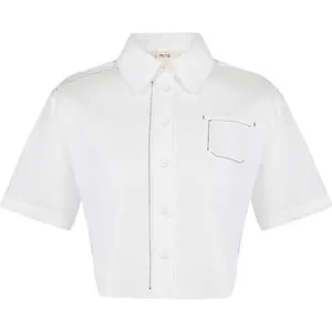 PCFG Striped Crop Shirt - Grey
