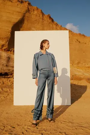 PCFG Linen Blend Shiny Pant