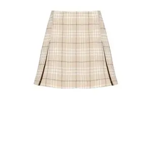 PCFG Pleated Mini Skirt - Beige