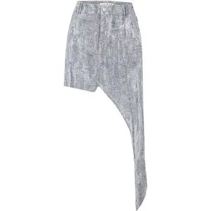 PCFG Cut Out Denim Skirt - Blue
