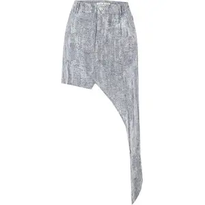 PCFG Cut Out Denim Skirt - Blue