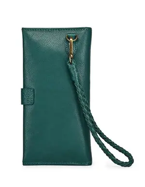 OLD TREND Iris Genuine Leather Rfid Wristlet Clutch - Teal