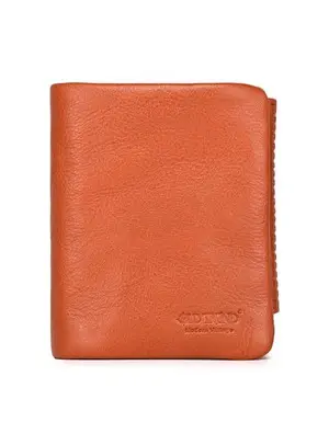 OLD TREND Clover Genuine Leather Slim Secure Trifold Rfid Wallet - Caramel