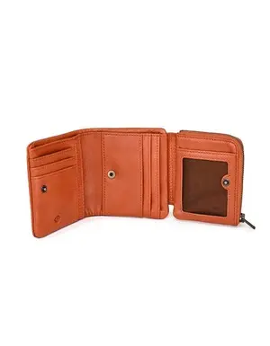 OLD TREND Clover Genuine Leather Slim Secure Trifold Rfid Wallet - Caramel