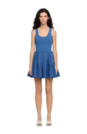 Sandro Beaded Knit Mini Dress