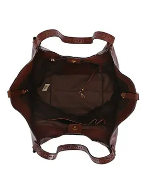 OLD TREND Magnolia Genuine Leather Handwoven Convertible Tote - Brown