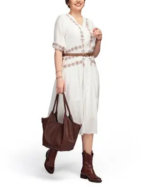 OLD TREND Magnolia Genuine Leather Handwoven Convertible Tote - Brown