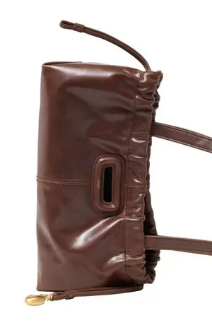 Maje Vintage Leather Milpli Gazette Tote - Brown