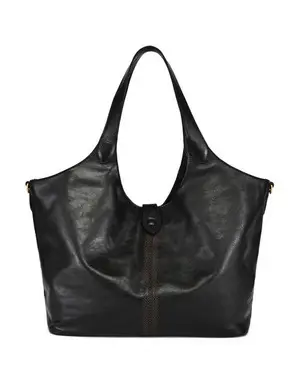 OLD TREND Marigold Genuine Leather Carryall Tote - Black