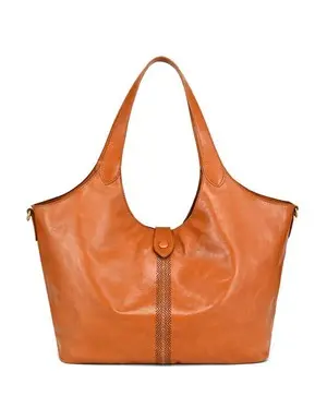 OLD TREND Marigold Genuine Leather Carryall Tote - Caramel