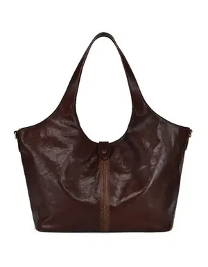 OLD TREND Marigold Genuine Leather Carryall Tote - Coffee