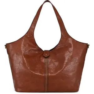 OLD TREND Marigold Genuine Leather Carryall Tote - Cognac