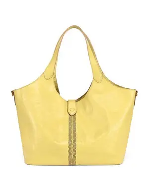 OLD TREND Marigold Genuine Leather Carryall Tote - Lemon