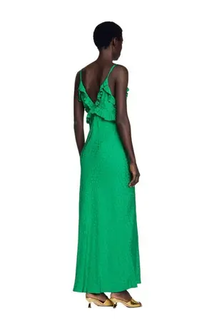 Sandro Jacquard Maxi Dress With Straps