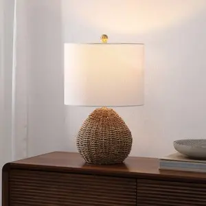JONATHAN Y Kona Classic Rattan/iron Led Table Lamp