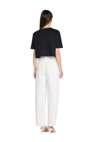 Sandro Rhinestone Embellished Cropped T-shirt