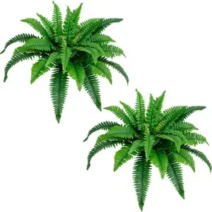 NEARLY NATURAL 32-in Artificial Boston Fern Set Of 2 - Green