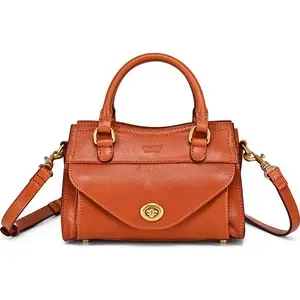 OLD TREND Lockwood Genuine Leather Satchel - Cognac