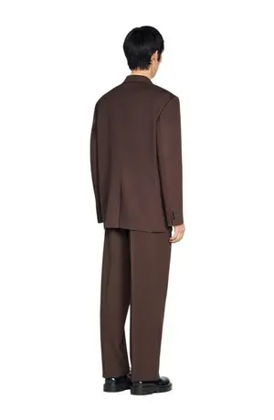 Sandro Oversized Wool Jacket - Chocolate