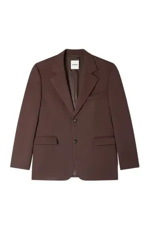 Sandro Oversized Wool Jacket - Chocolate