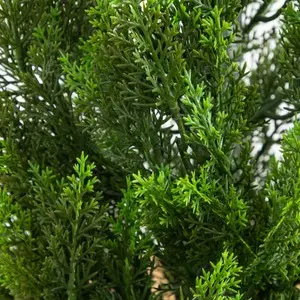 NEARLY NATURAL 4-ft Uv Resistant Artificial Cedar Tree In White Tower Planter