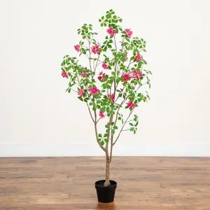 NEARLY NATURAL 5-ft Artificial Dogwood Tree With Real Touch Leaves