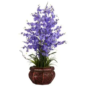 NEARLY NATURAL Dancing Lady Artificial Flower Arrangement - Purple