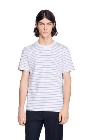 Sandro Striped T-shirt - White/black