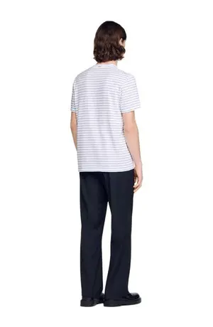 Sandro Striped T-shirt - White/black