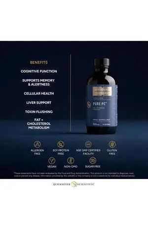 QUICKSILVER SCIENTIFIC Micellized Pure Pc Phosphatidylcholine Liquid Cellular Support Supplement