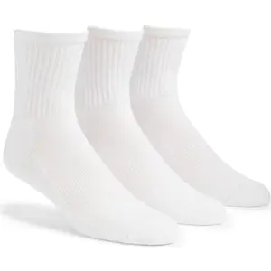 Nordstrom Everyday Low Crew Socks Pack Of 3 - White