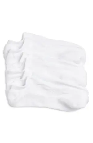 Nordstrom Everyday No-show Socks Set Of 3 - White